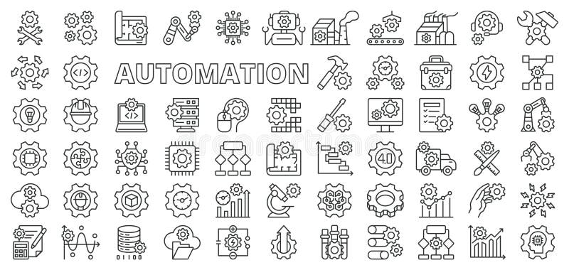 Machine Learning Icons Line Design Blue. Machine, Learning, Ai, Ml ...