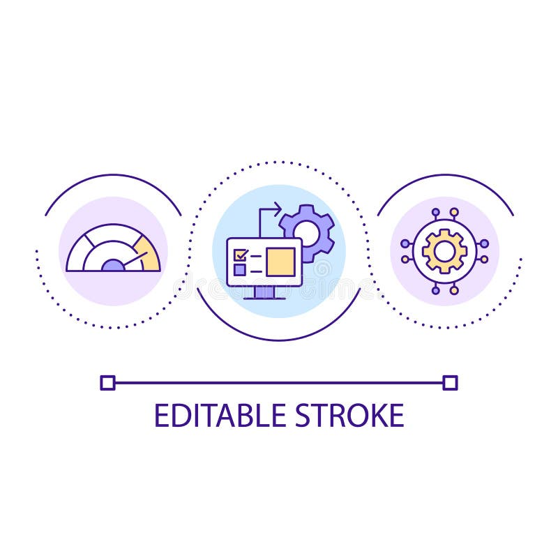 Automation Importance for Project Indicators Loop Concept Icon Stock Vector - Illustration of ...