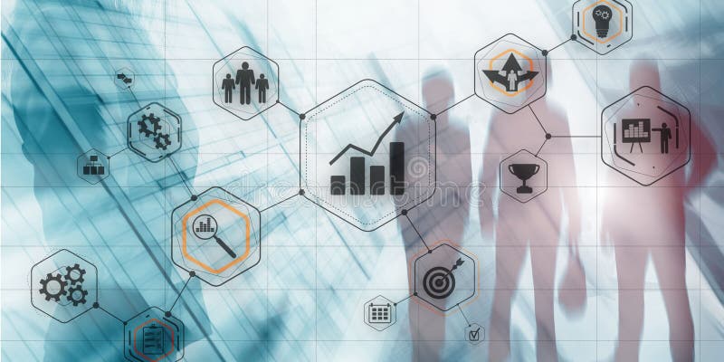 Automation Industry Concept of Blurred Modern City Background Stock ...