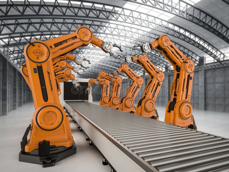 Automation Industry Concept Stock Illustration - Illustration of orange ... Automation Industry Concept Stock Illustration - Illustration of orange ...