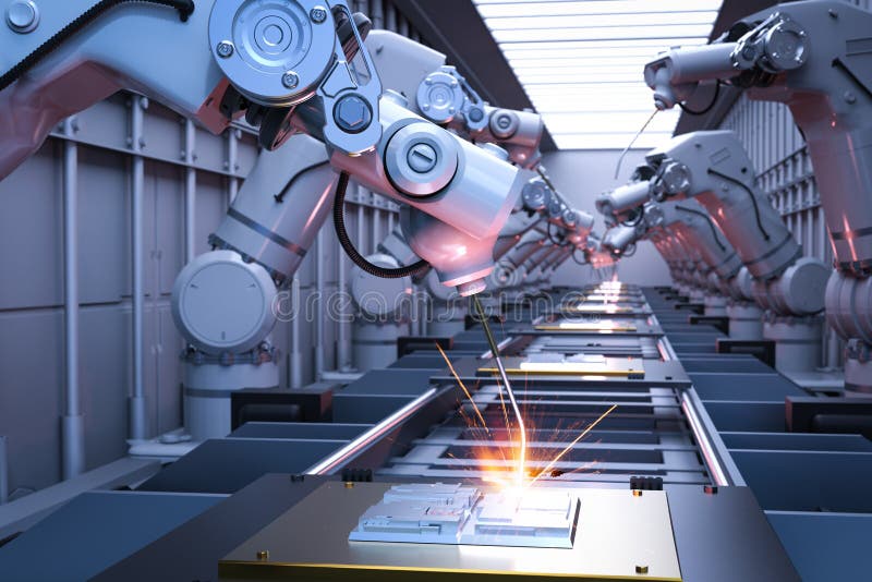 Automation Industry Concept Stock Illustration - Illustration of ...