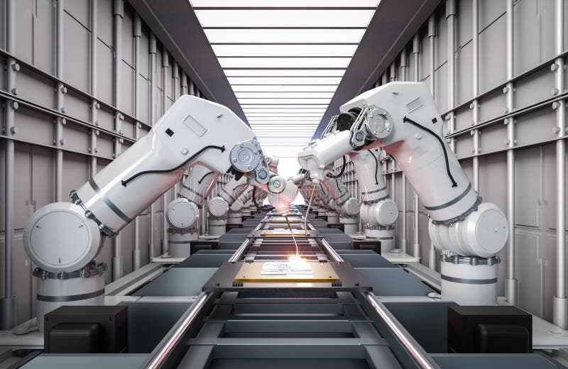 Automation Industry Concept Stock Illustration - Illustration of ...