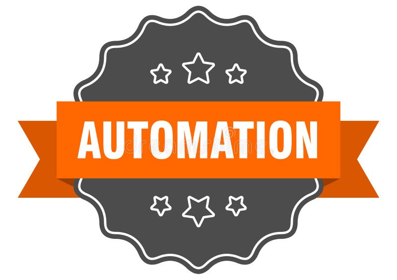 Automation Label. Automation Isolated Seal. Sticker. Sign Stock Vector ...