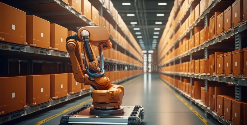 Automation Manufacturing Robot at Modern Warehouse Using IOT Software ...
