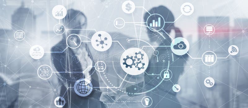 Automation Process 2021. System Business Concept. Stock Illustration ...