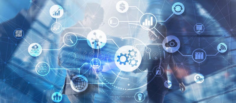 Automation Process 2021. System Business Concept Stock Photo - Image of ...