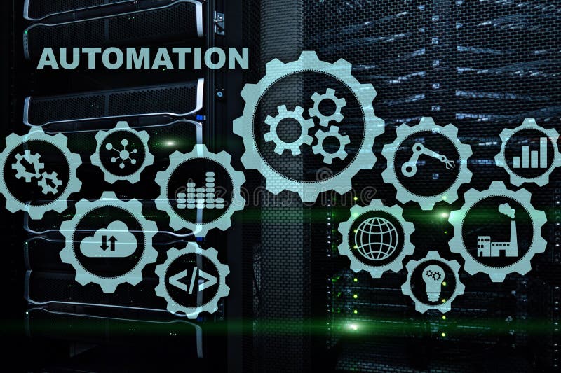 Automation Productivity Increase Concept. Technology Process on a ...