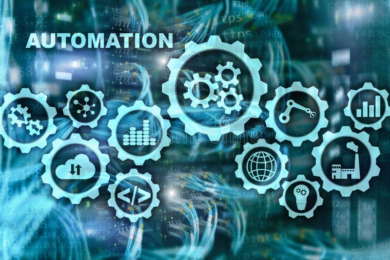 Automation Productivity Increase Concept. Technology Process on a ...