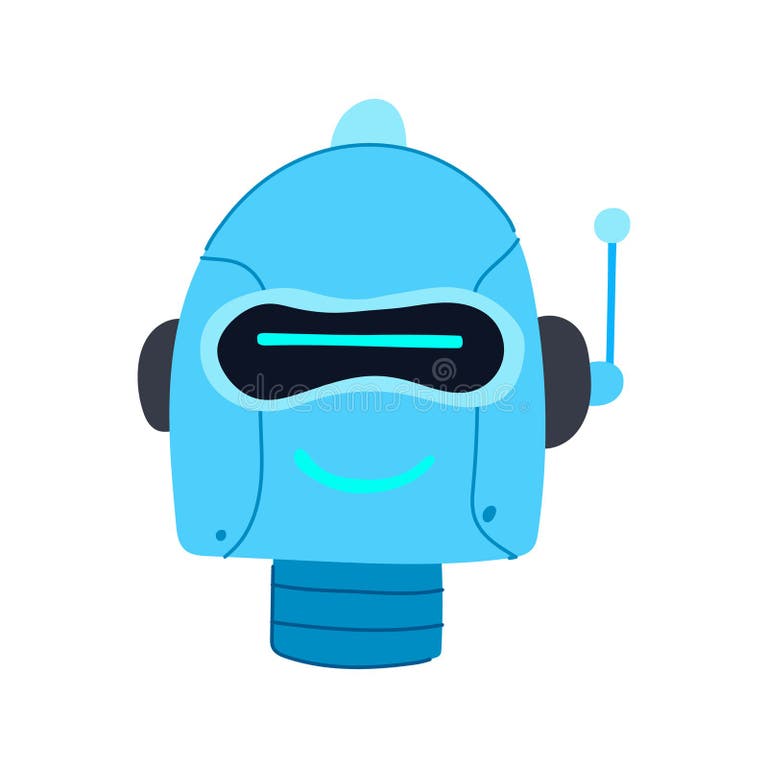 Automation Robot Head Cartoon Vector Illustration Stock Illustration ...