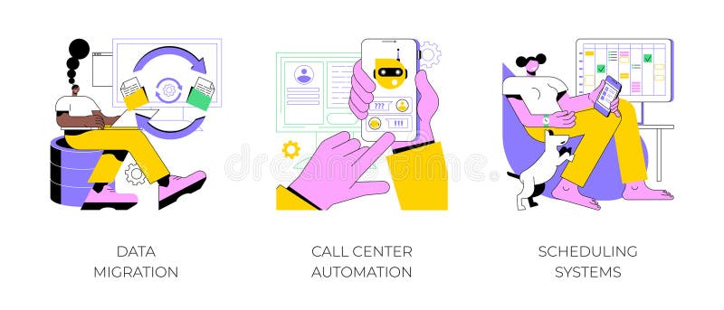 Automation Software Isolated Cartoon Vector Illustrations. Stock Vector ...