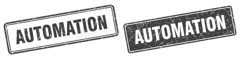 Automation Stamp Set. Automation Square Grunge Sign Stock Vector ...