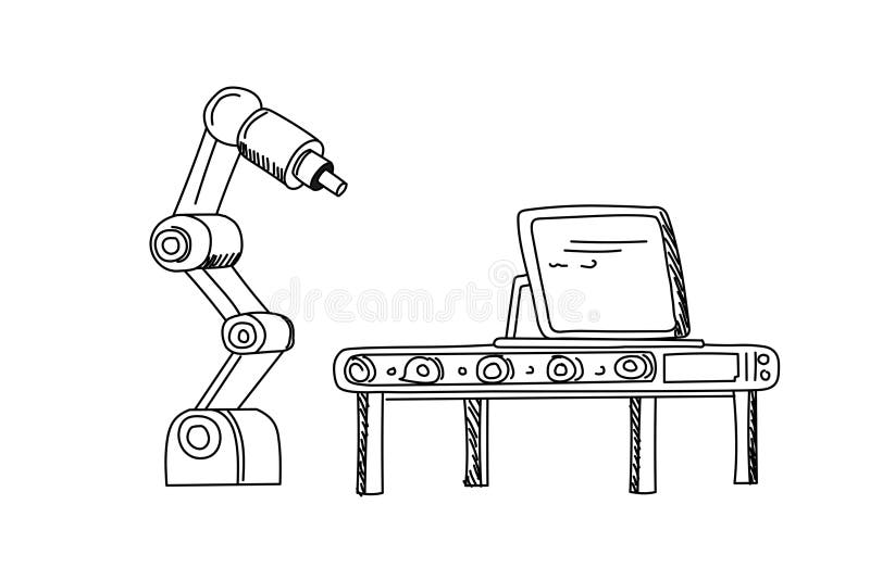 Automation Technology Cartoon Illustration Stock Vector - Illustration ...