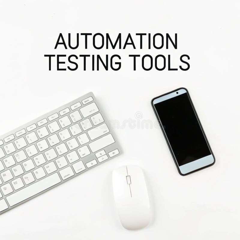 Automation Testing Isolated on White Background Stock Illustration ...