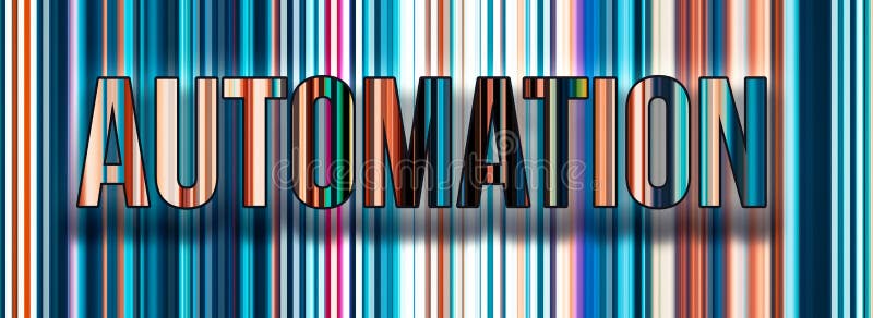 Automation Theme with Abstract Network Lines Stock Illustration ...