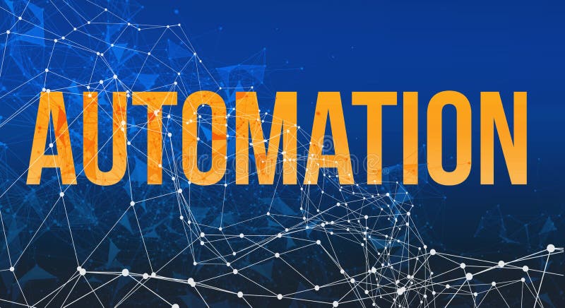 Automation Theme with Abstract Network Patterns and Manhattan ...