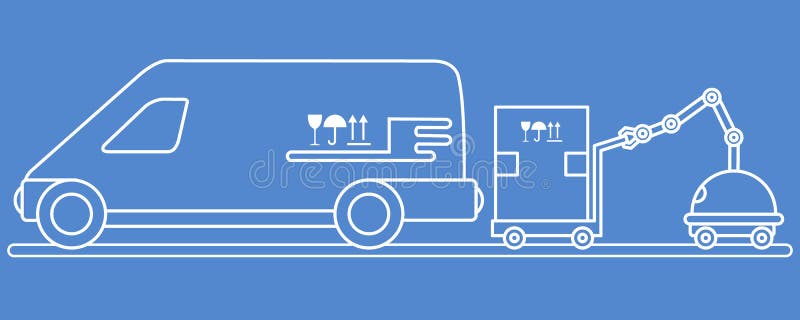 Automation Warehouse Processes. Smart Logistic Stock Vector ...