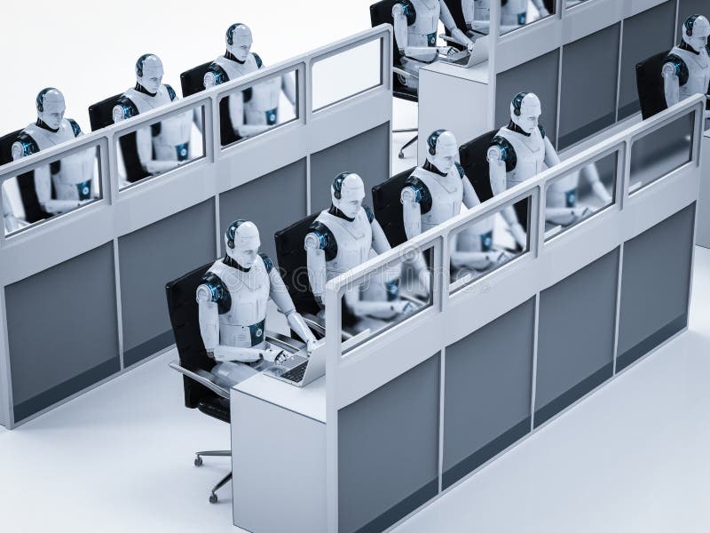 Automation worker concept stock illustration. Illustration of cyborg ...