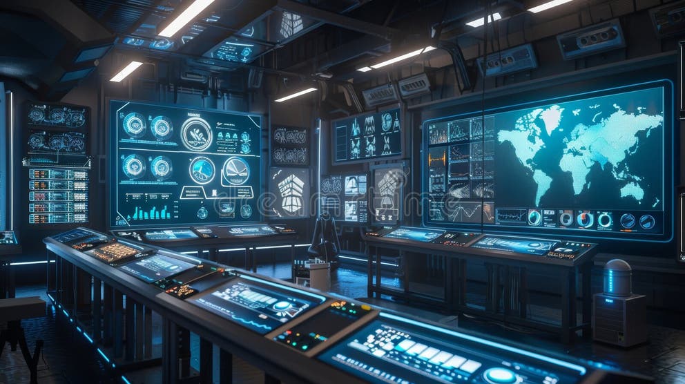 Automation Workshop Control Center with Real Time Data on Multiple ...