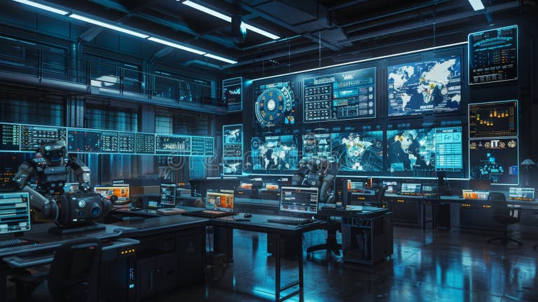 Automation Workshop Control Center with Real Time Data on Multiple ...