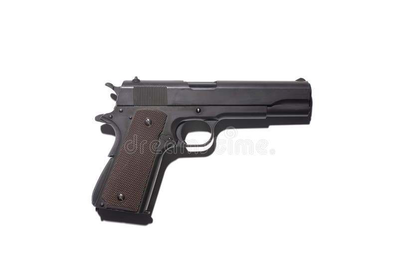 Automatisch pistool stock afbeelding. Image of onderhoud - 14428241