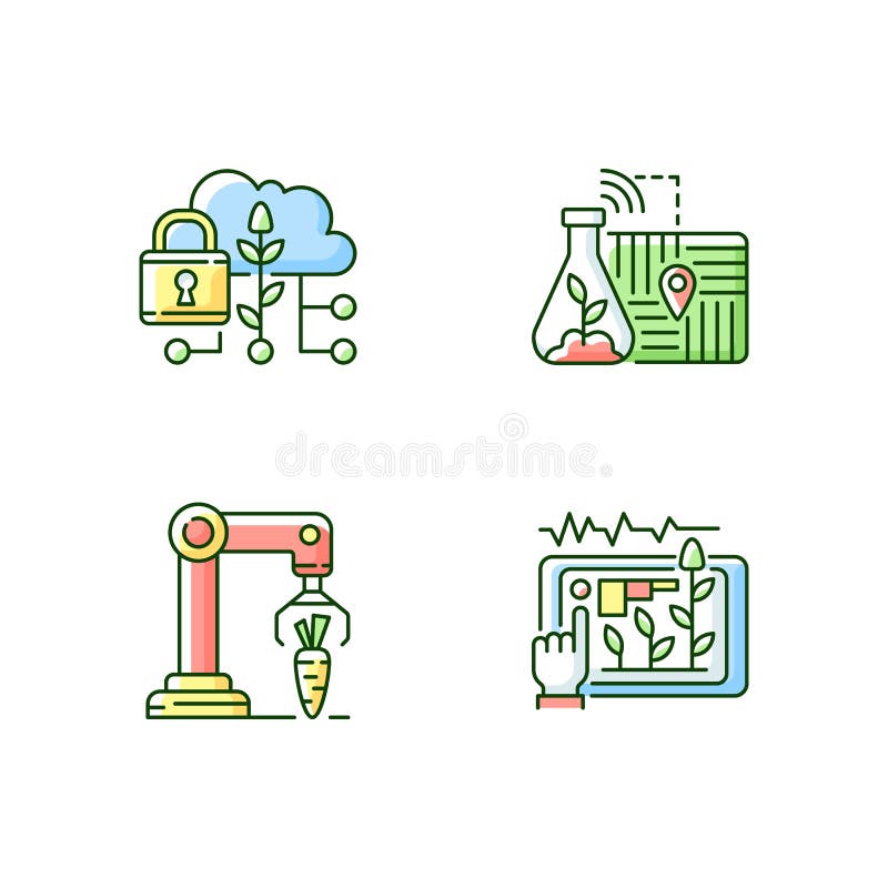 Automatización Del Conjunto De Iconos De Color Rgb De Agronomía ... Automatización Del Conjunto De Iconos De Color Rgb De Agronomía ...