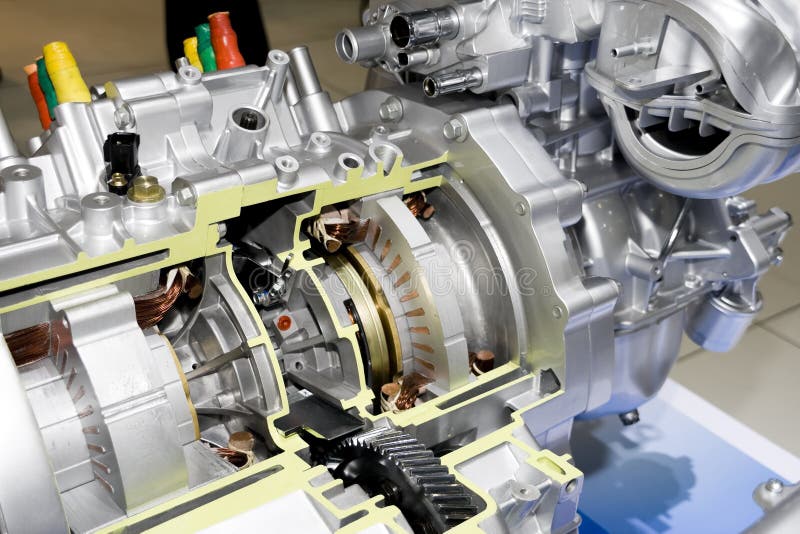 Automobiele Elektrische Motor Stock Afbeelding - Image of ecologisch ...
