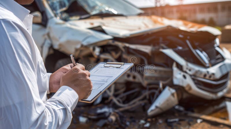 The Automobile Accident Inspection.AI Generated Image Stock Image ...