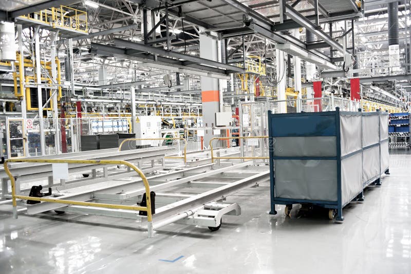 Automobile Assembly Shop Production Line Stock Image - Image of ...