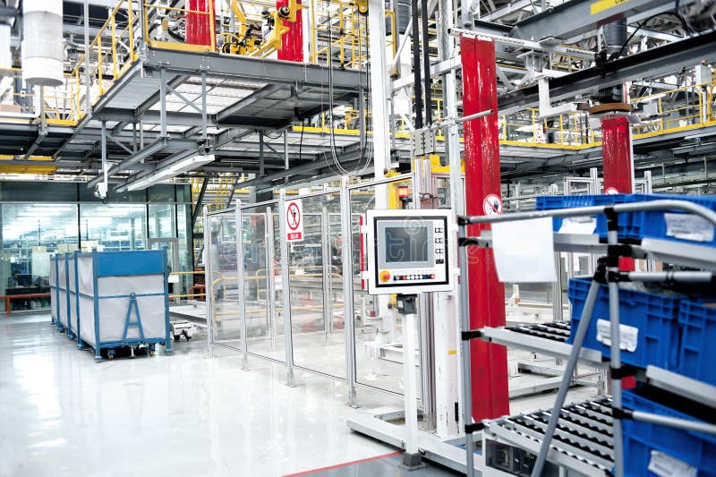 Car Assembly Shop and Assembly Line Stock Photo - Image of automobile ...