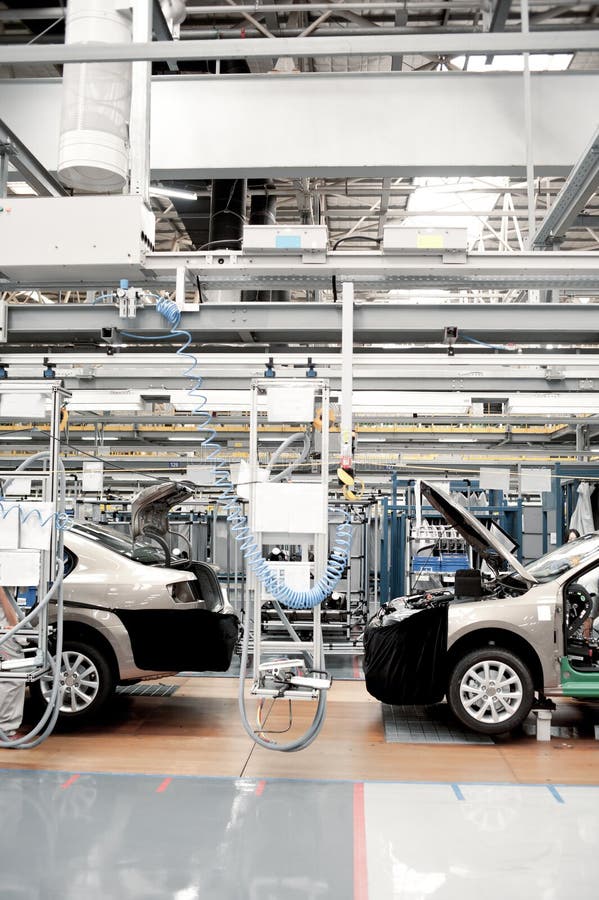 Automobile assembly shop stock image. Image of cars, factories - 27510811