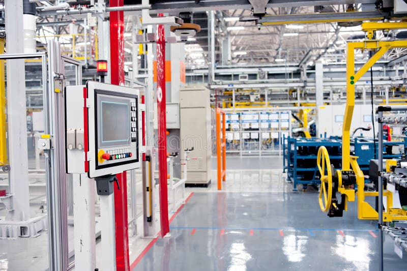 Car Assembly Shop And Assembly Line Stock Image - Image of shop, lines ...