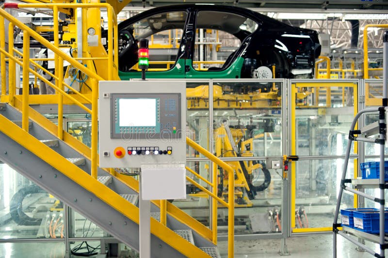 Automobile Assembly Shop Production Line Stock Image - Image of ...