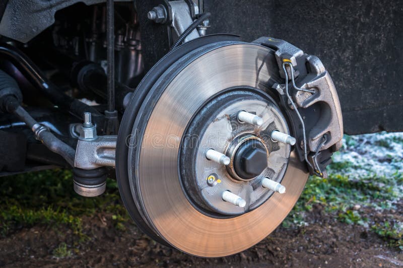 Automobile Braking System and Brake Disk with Support Stock Image ...