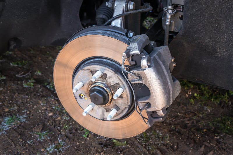 Automobile Braking System and Brake Disk with Support Stock Photo ...