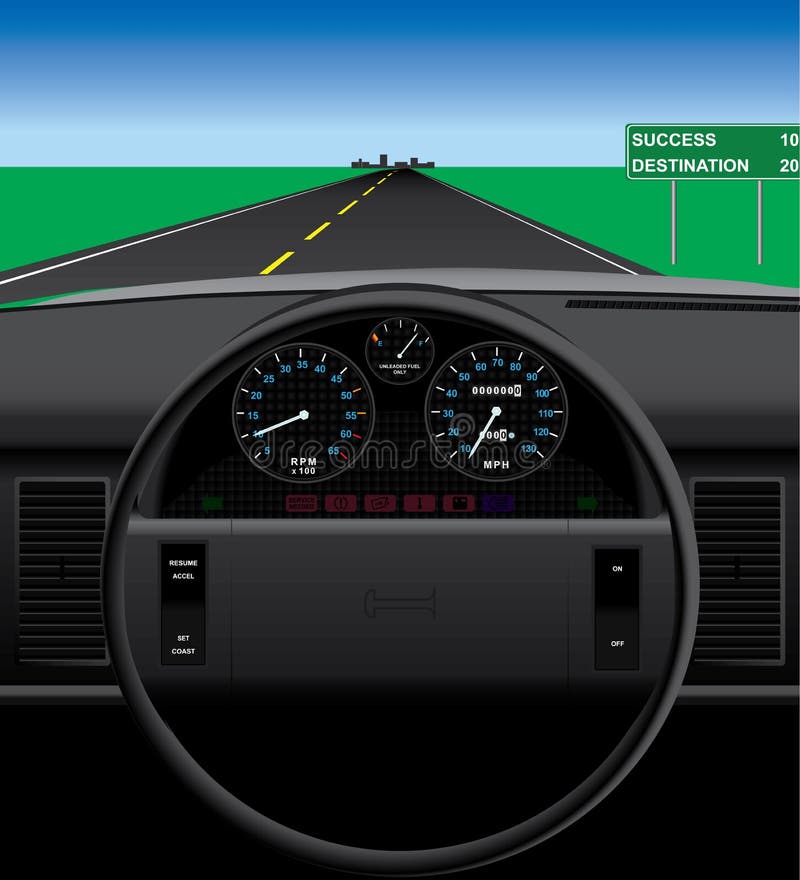 Car dashboard signs stock vector. Illustration of temperature - 10952643