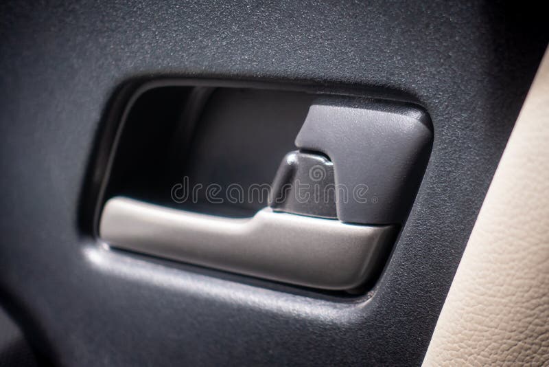 Automobile Door Lock and Open Interior Stock Photo - Image of open ...