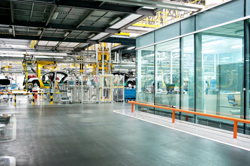 Automobile Assembly Shop Production Line Stock Image - Image of ...