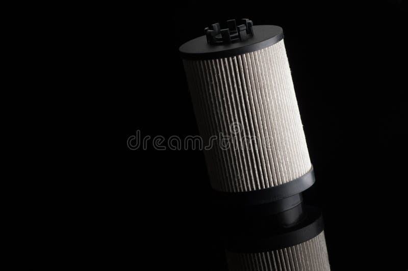 Automobile Filter on a White Background Stock Photo - Image of cylinder ...