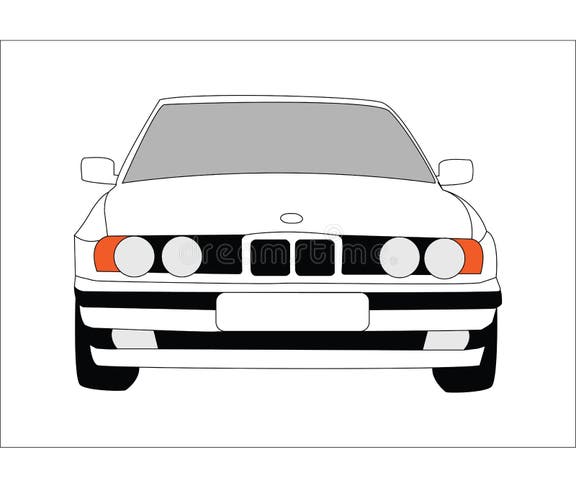 Bmw E34 Car Front Stock Illustrations – 1 Bmw E34 Car Front Stock ...
