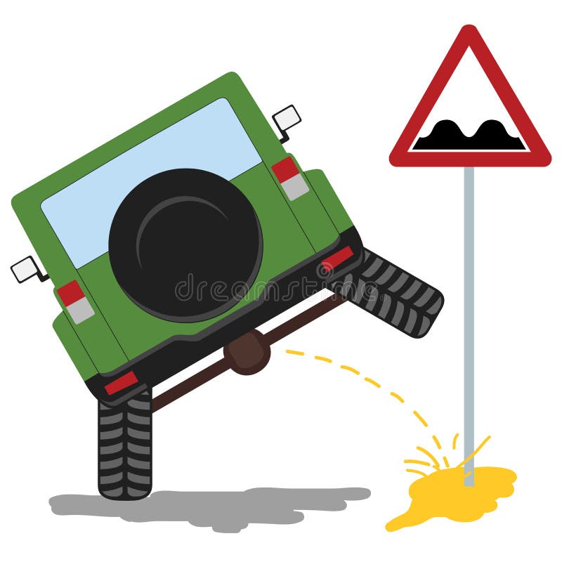 Automobile Fuori Strada Che Orina Colore Illustrazione Vettoriale ...