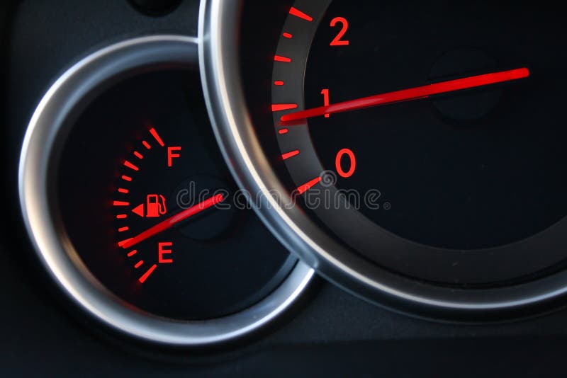 Close up of car fuel meter stock image. Image of gage - 6129887