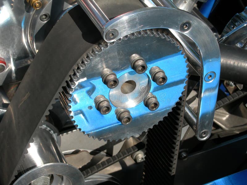 Automobile gear and belt stock photo. Image of silver - 1004294