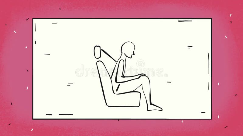 Automobile Hard Braking Cartoon Animation Stock Footage - Video of ...