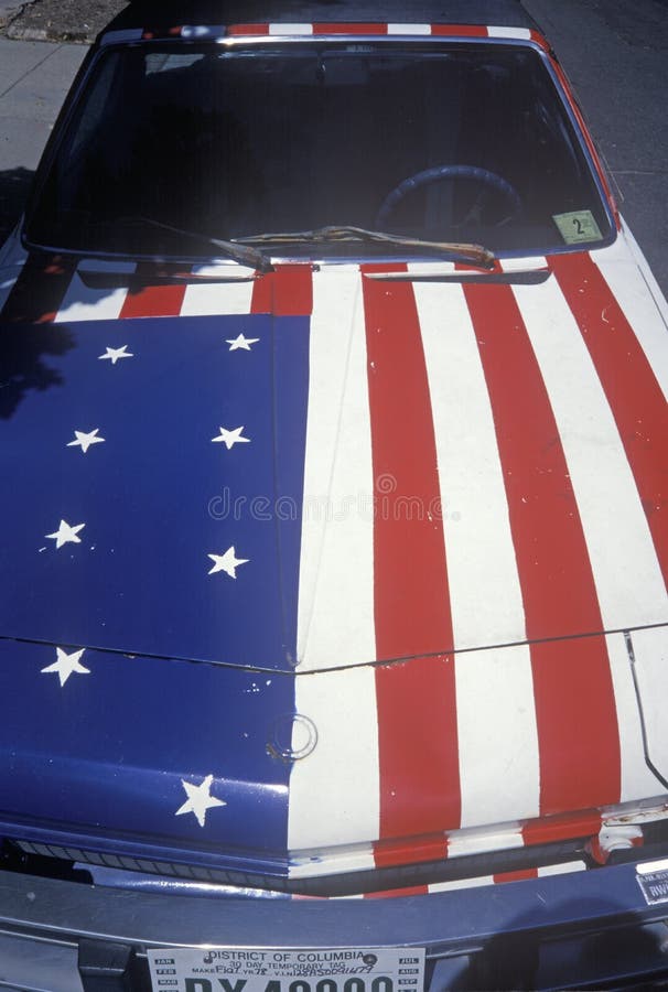 Automobile Painted As an American Flag Editorial Photo - Image of brave ...
