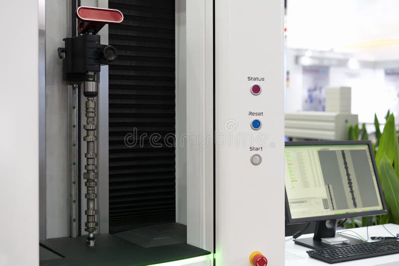 Automobile Part Cylindrical Cam Shaft during Setup on High Technology ...