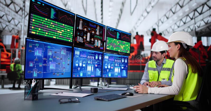 Automobile Production and SCADA Engineering Stock Image - Image of ...