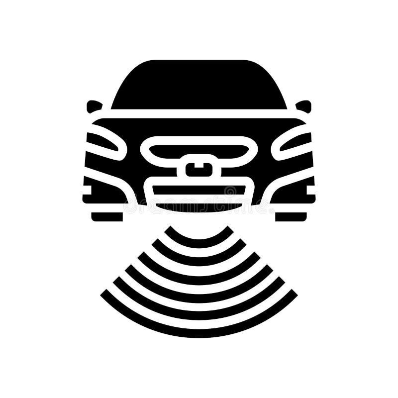Automobile Sensor Glyph Icon Vector Illustration Stock Vector ...