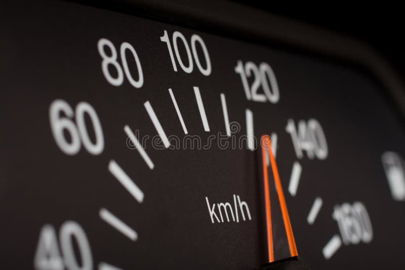 Speedometer at 130 km/h stock photo. Image of motor, analogue - 98157602