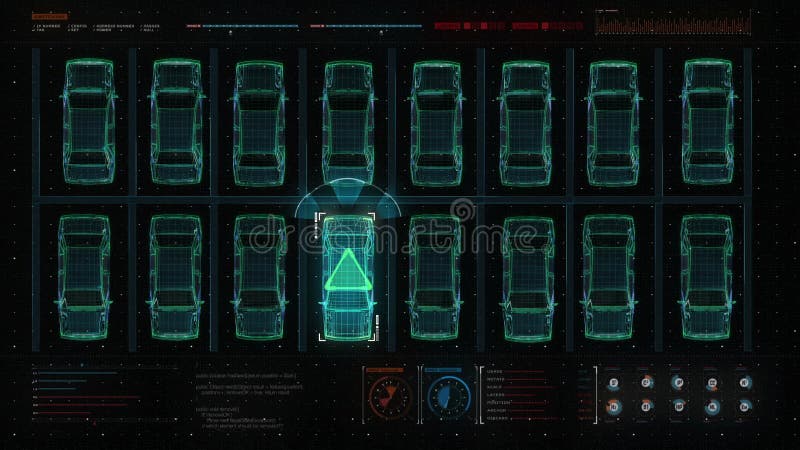 Automobile Technology. Running Car. 360 X-ray View. Stock Video - Video ...