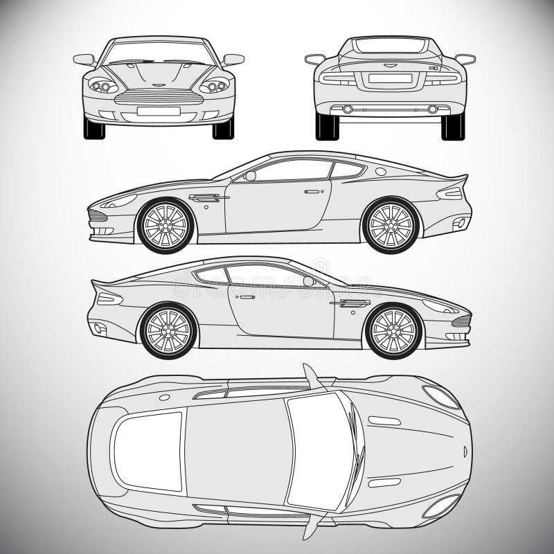 Automobile.Template for Graphic Design Stock Vector - Illustration of ...